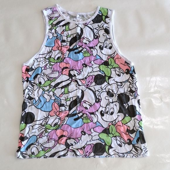 Disney | Tops | Disney 4 For 5 Jrs L 1315 Tank Top Pluto Mickey Goofy ...